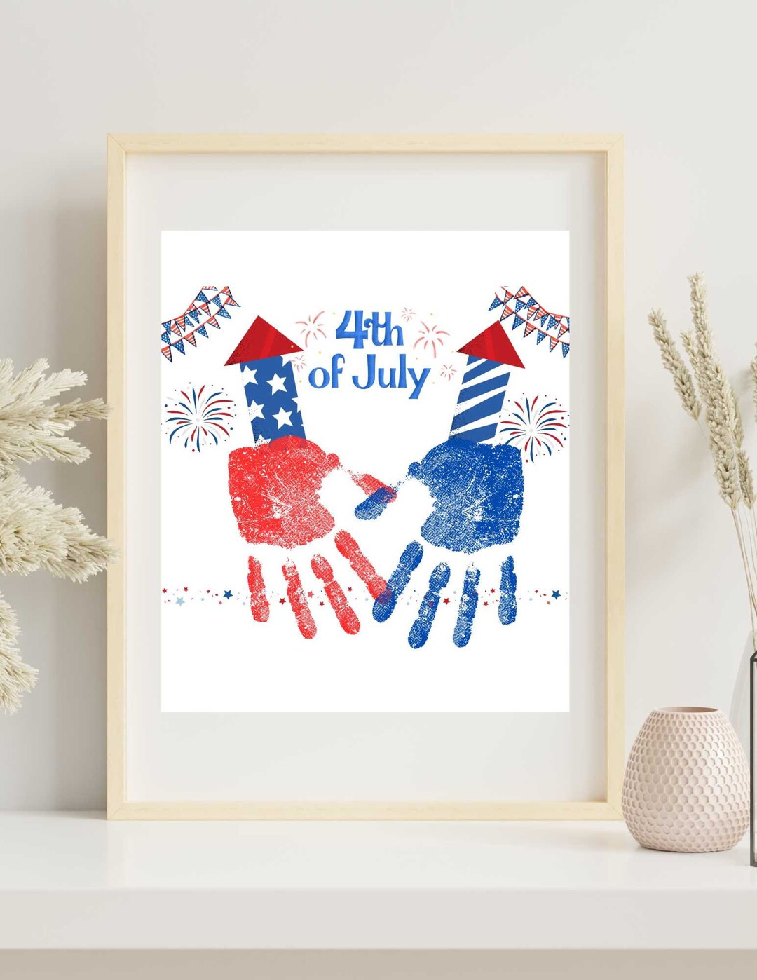 4th of July Handprint Art Template|preschool Summer Art| Easy Summer ...
