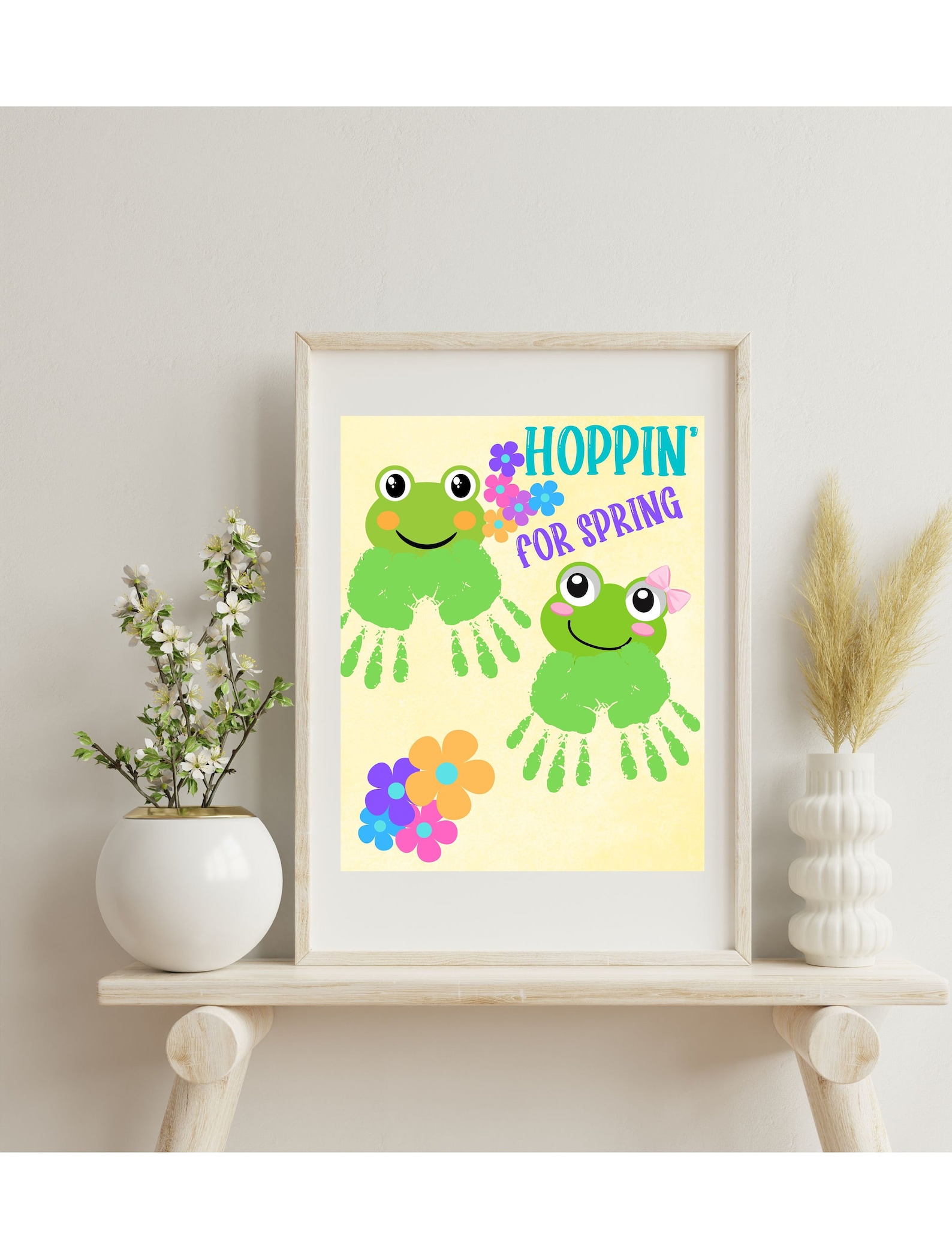 Spring Handprint Art Template|preschool Spring Art| Easy Spring Craft ...