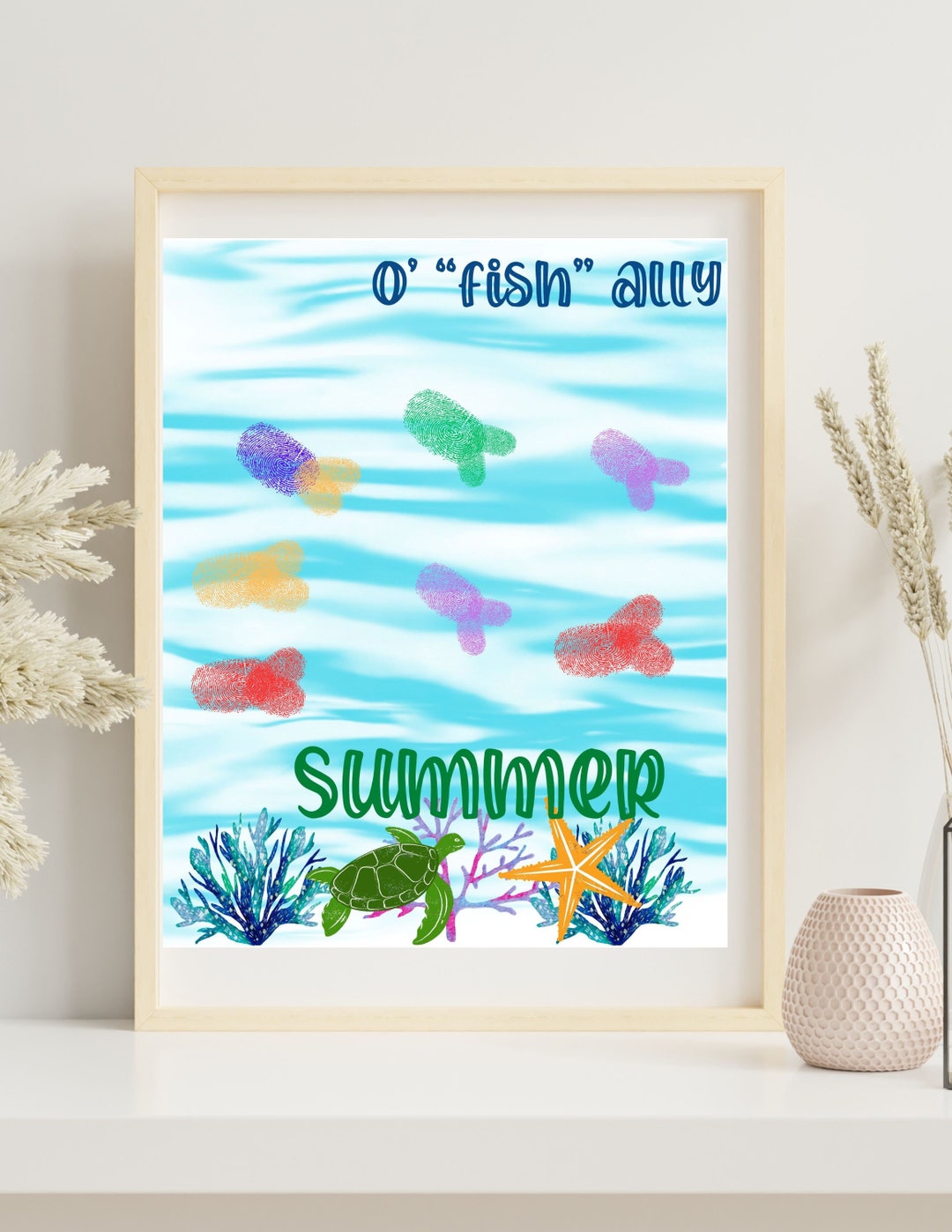 Fish Summer Handprint Art Template|preschool Summer Art| Easy Summer ...