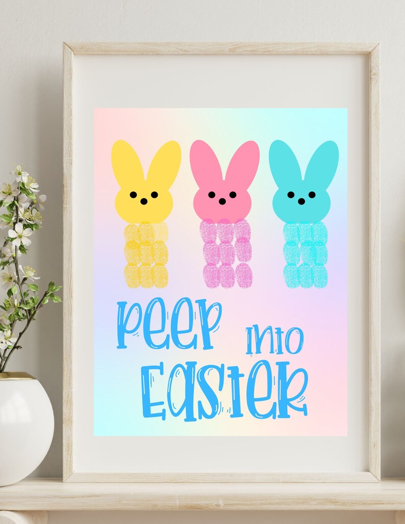 Easter Fingerprint Art Template|preschool Easter Art| Easy Easter Craft ...