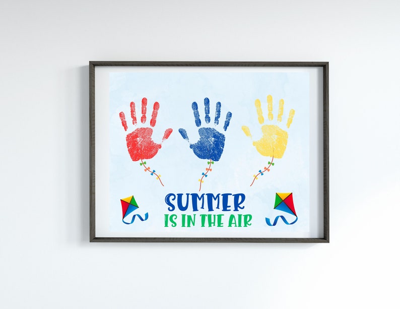 Summer Handprint Art Template|preschool Summer Art| Easy Summer Craft ...