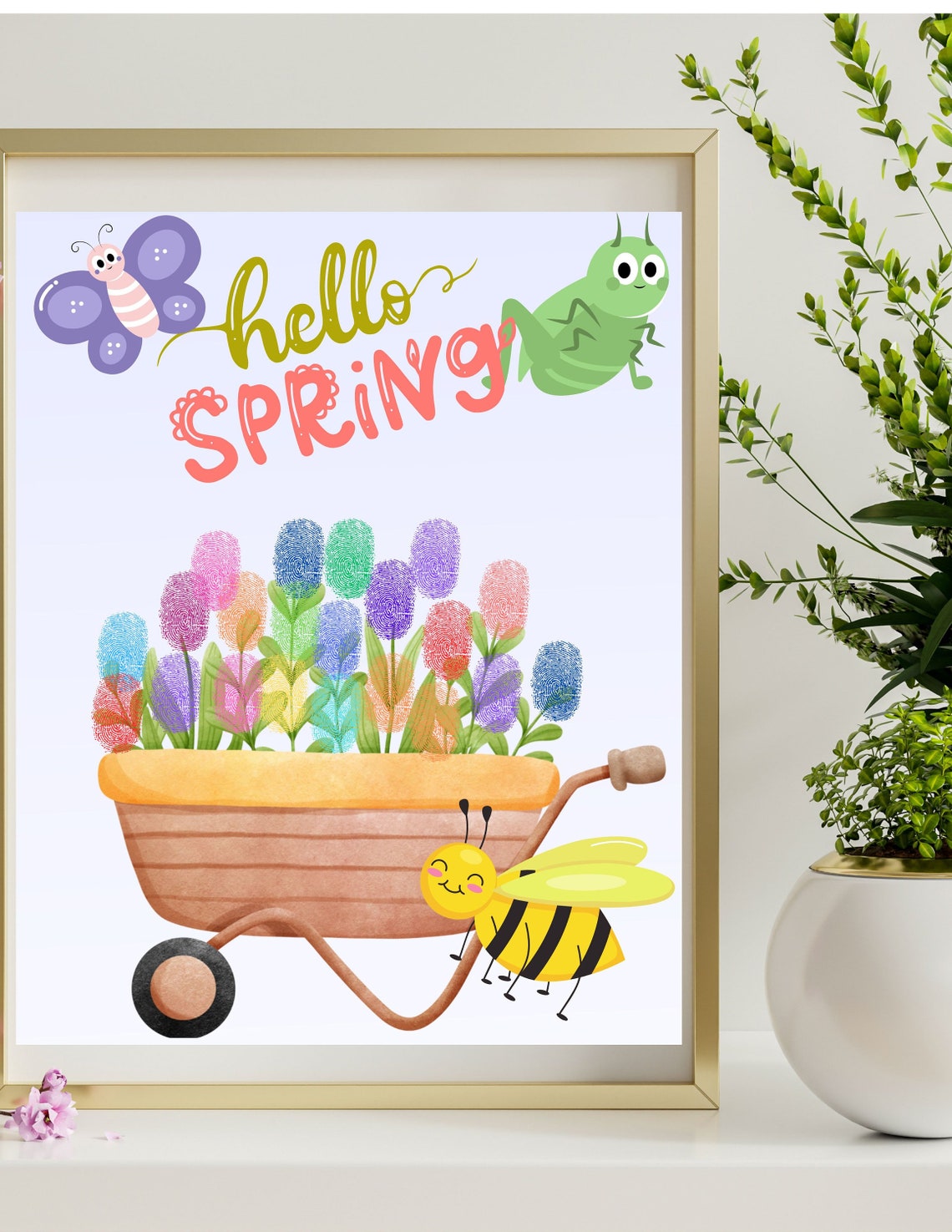Spring Handprint Art Template|preschool Spring Art| Easy Spring Craft ...