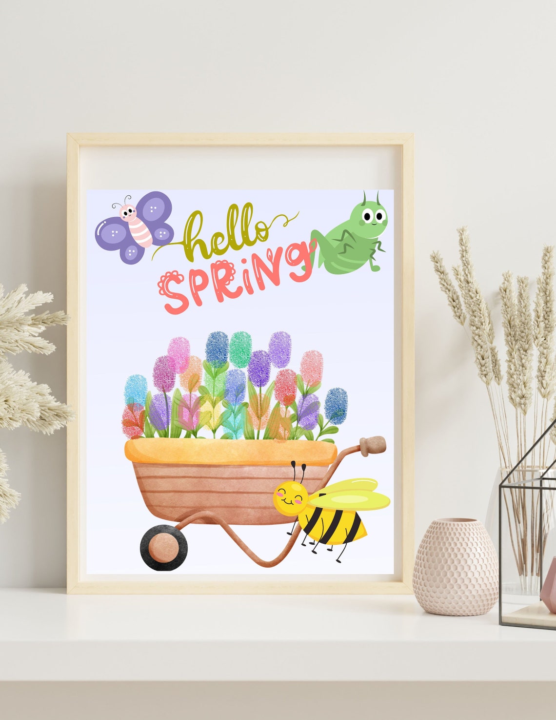 Spring Handprint Art Template|preschool Spring Art| Easy Spring Craft ...