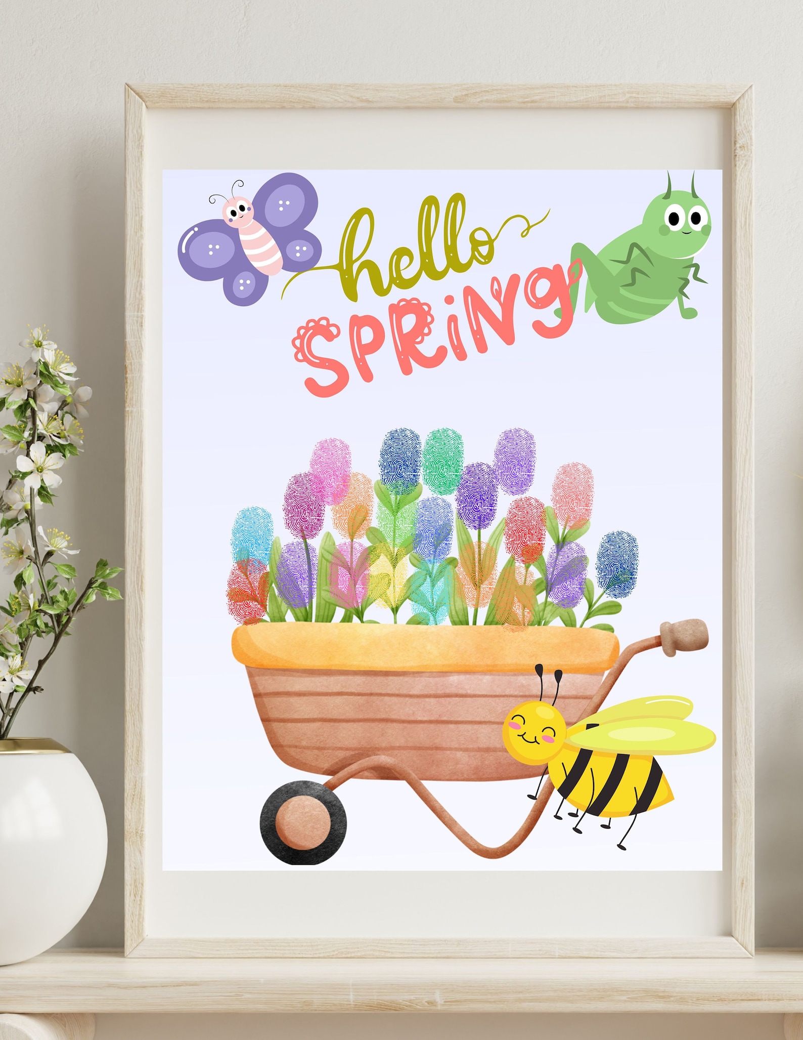 Spring Handprint Art Template|preschool Spring Art| Easy Spring Craft ...
