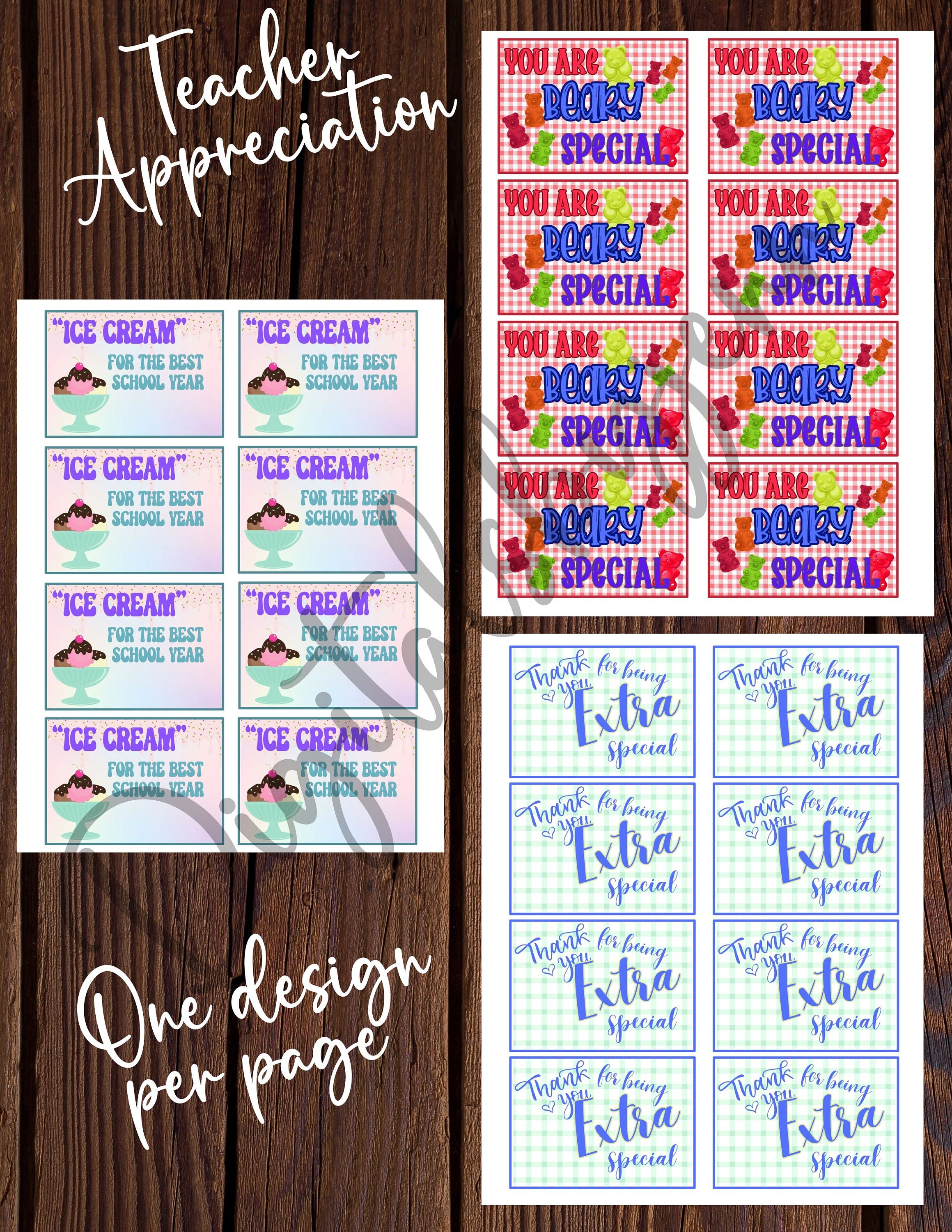 Teacher Appreciation Gift Tag|teacher Gift Tag Printable|gift Tag ...
