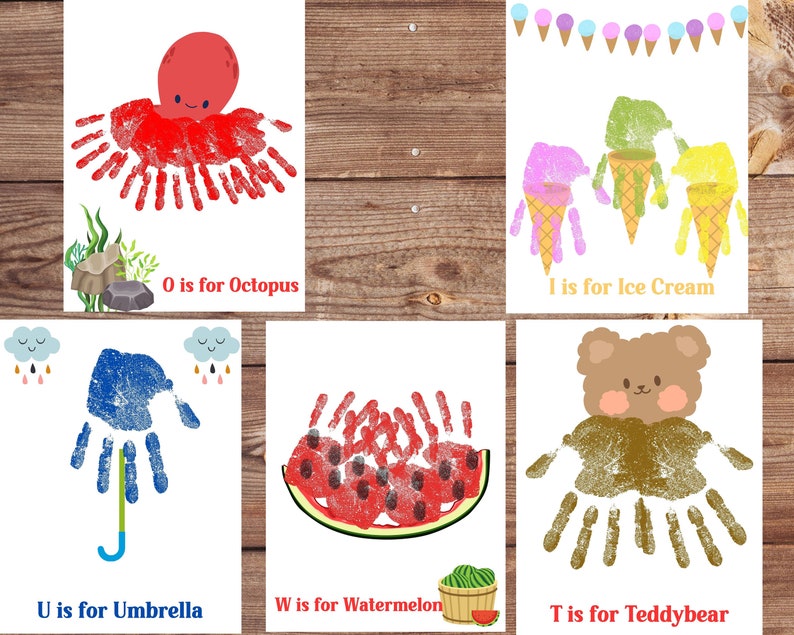 Alphabet Handprint Art Template|preschool ABC Art| Easy ABC Craft|abc ...