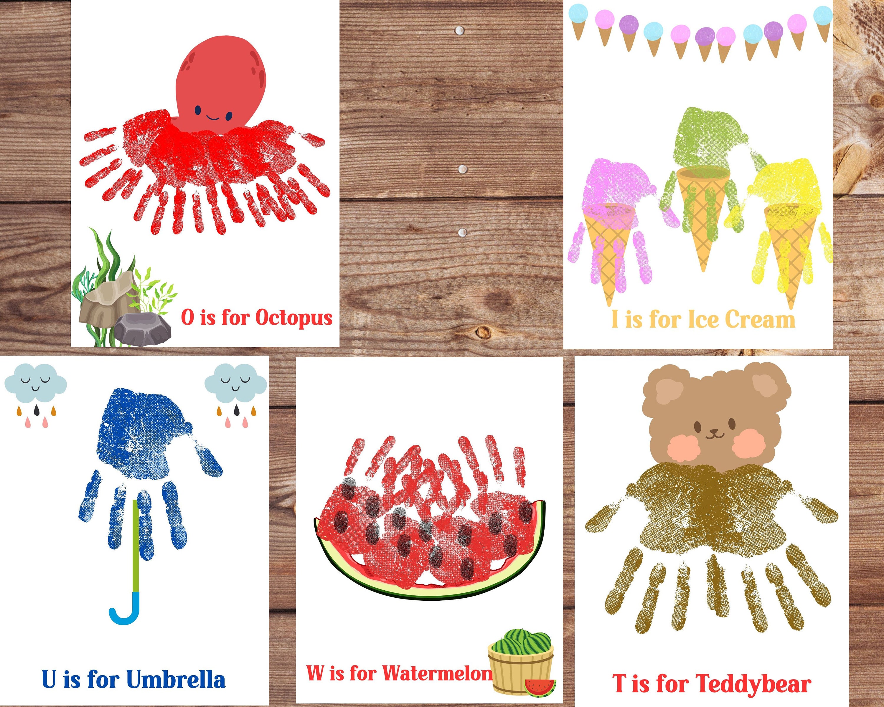 Alphabet Handprint Art Template|preschool ABC Art| Easy ABC Craft|abc ...