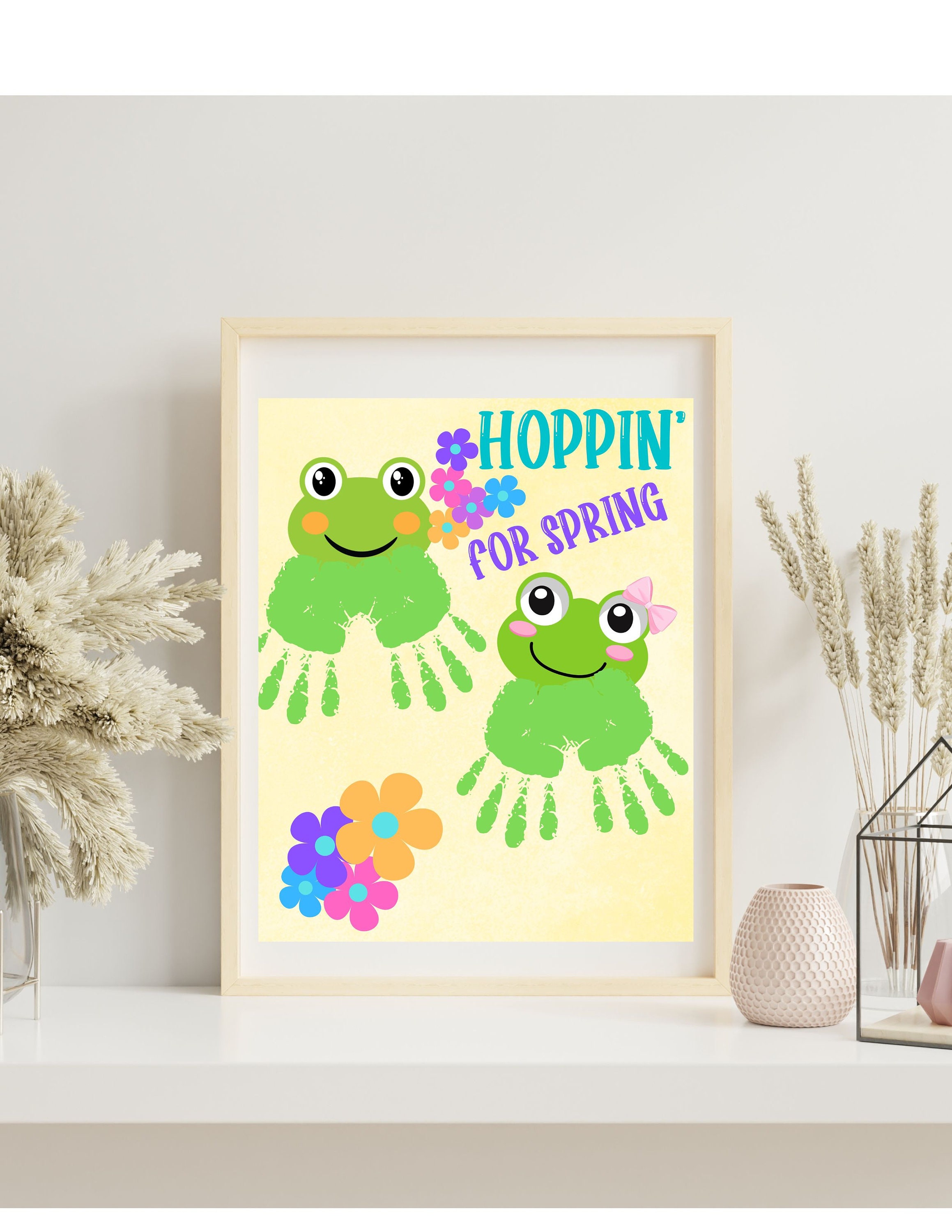 Spring Handprint Art Template|preschool Spring Art| Easy Spring Craft ...