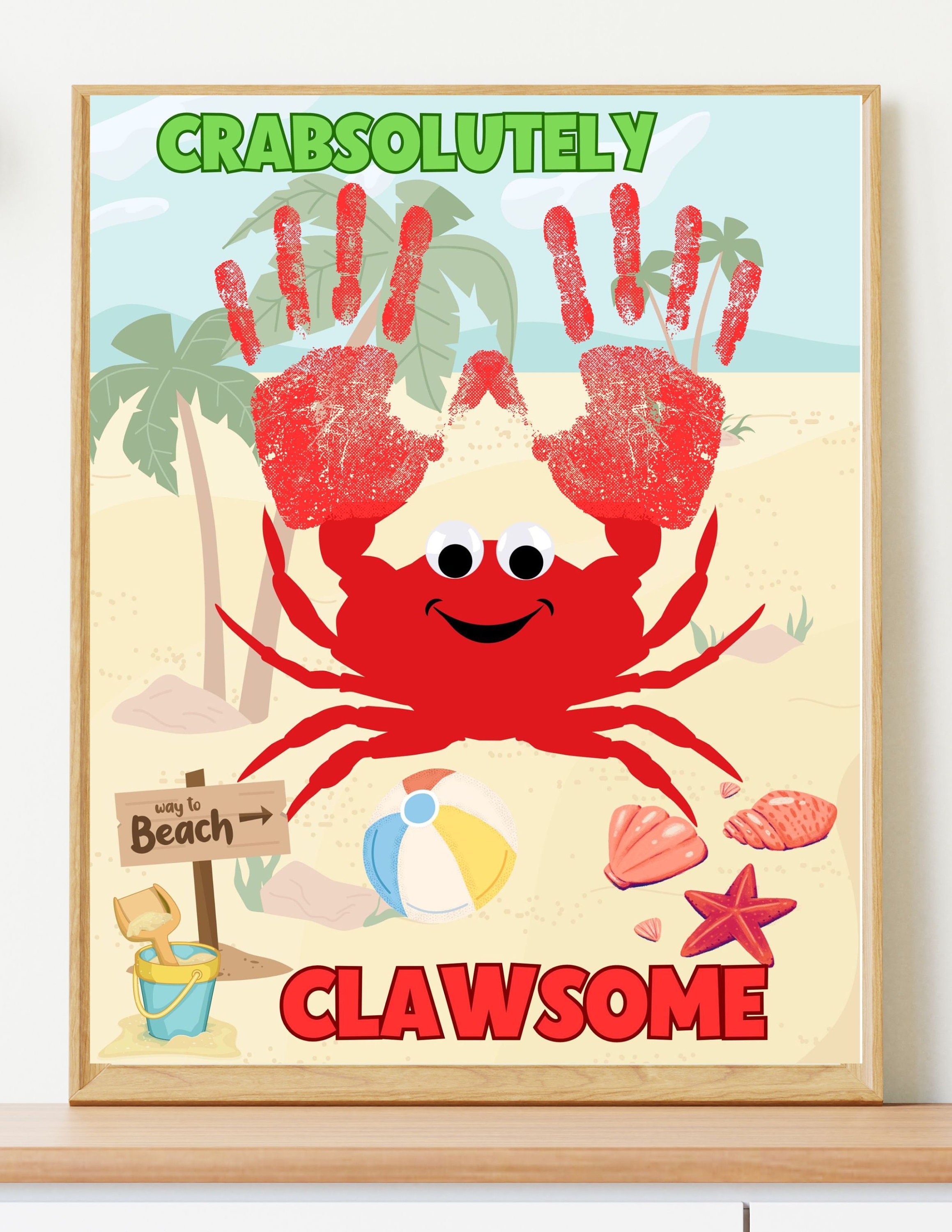 Summer Handprint Art Template|preschool Summer Art| Easy Summer Craft ...