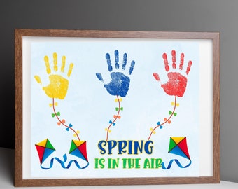 Spring Handprint Art Template|preschool Spring Art| Easy Spring Craft ...