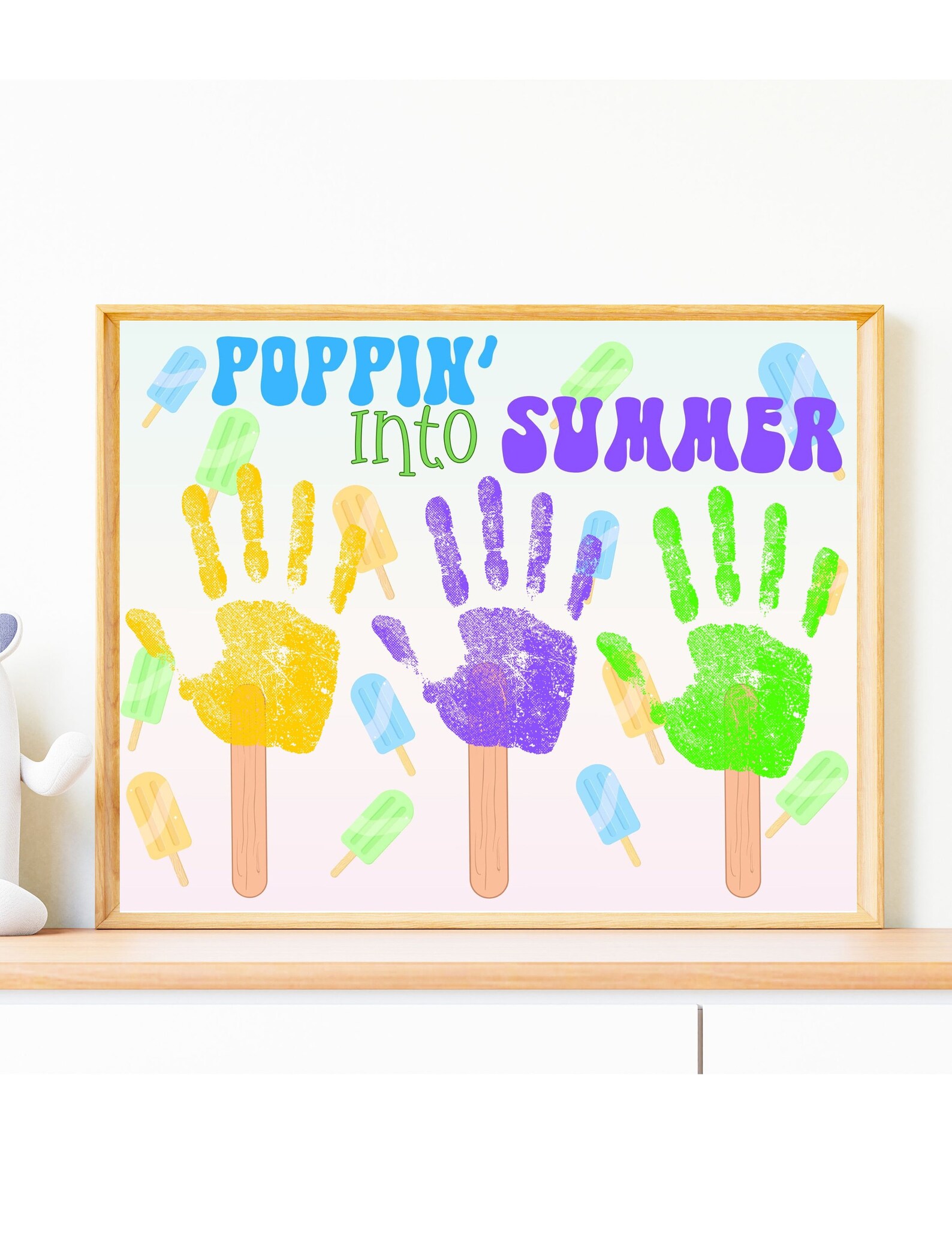 Summer Handprint Art Template|preschool Summer Art| Easy Summer Craft ...