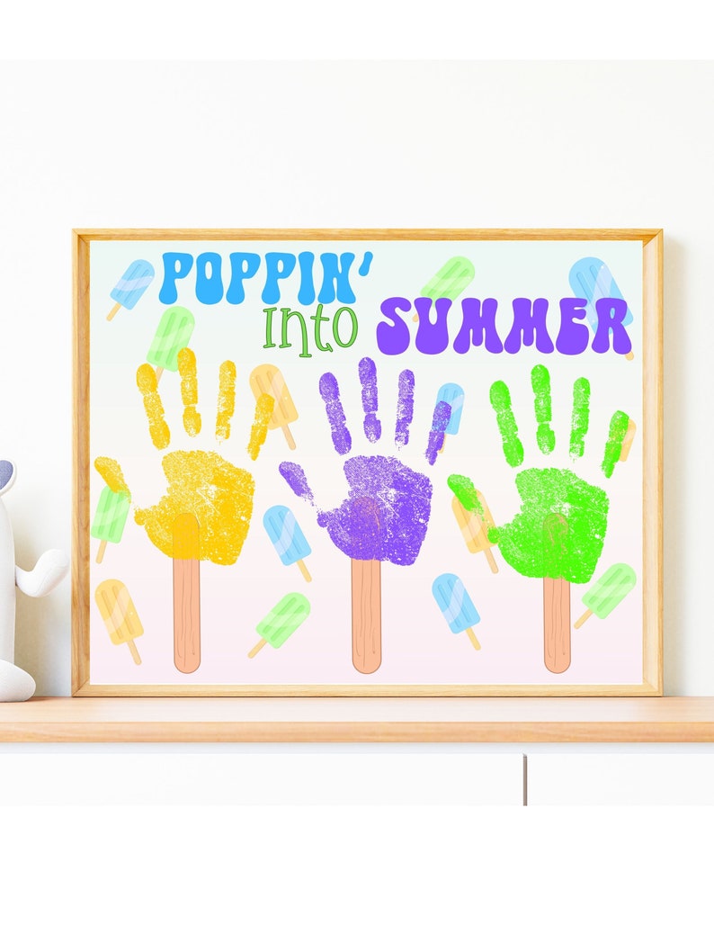 Summer Handprint Art Template|preschool Summer Art| Easy Summer Craft ...