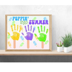 Summer Handprint Art Template|preschool Summer Art| Easy Summer Craft ...