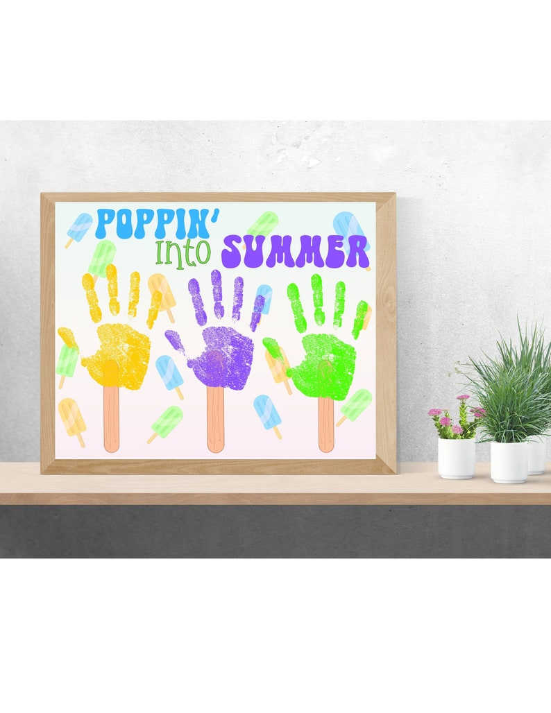 Summer Handprint Art Template|preschool Summer Art| Easy Summer Craft ...