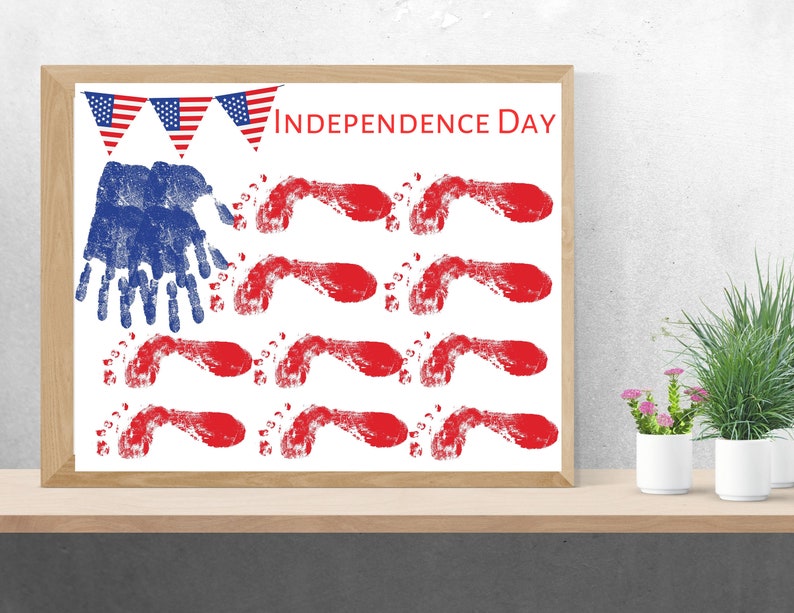 4th of July Handprint Art Template|preschool Summer Art| Easy Summer ...