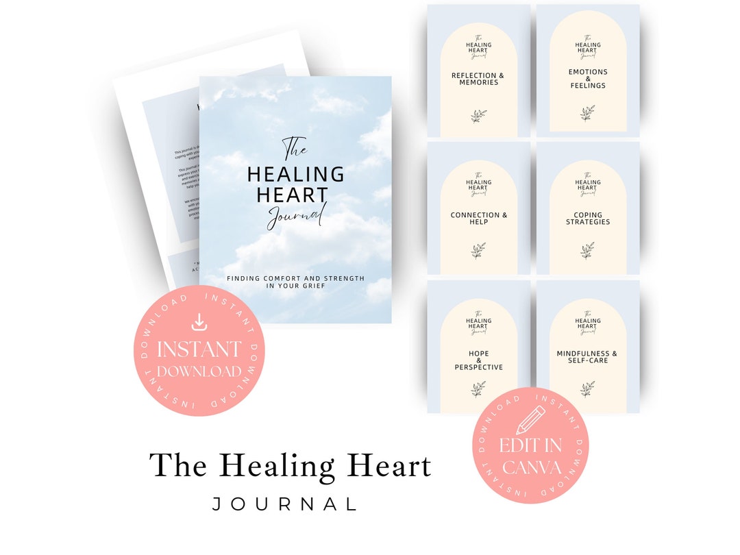 Healing Grief Journal Digital Printable, Journal Prompts, Death of ...