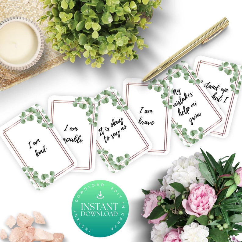 Positive Cards | Self Love Cards | Affirmation Cards Digital | Therapy ...