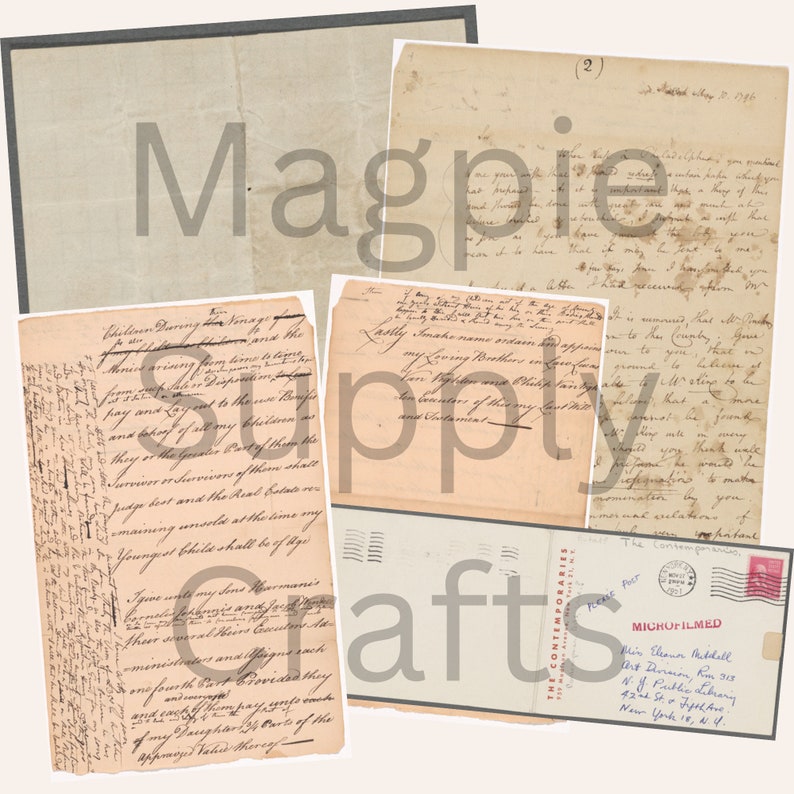 Printable Antique Lettersdigital Vintage Paper - Etsy