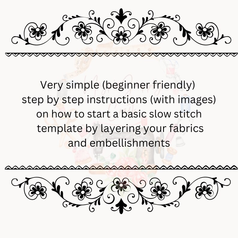 Basic 8x8 Inch Slow Stitch PDF Template,slow Stitch Fabric Placement ...