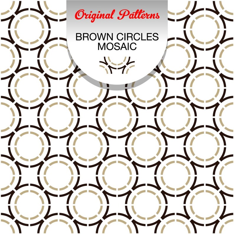 Brown Circle Mosaic Patterns 10 Unique High-quality Digital Images for Design Inspiration - Etsy