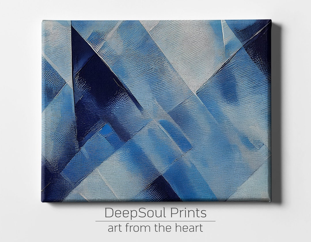 PRINTABLE Abstract Art Print Blue Texture / Digital Wall Art ...