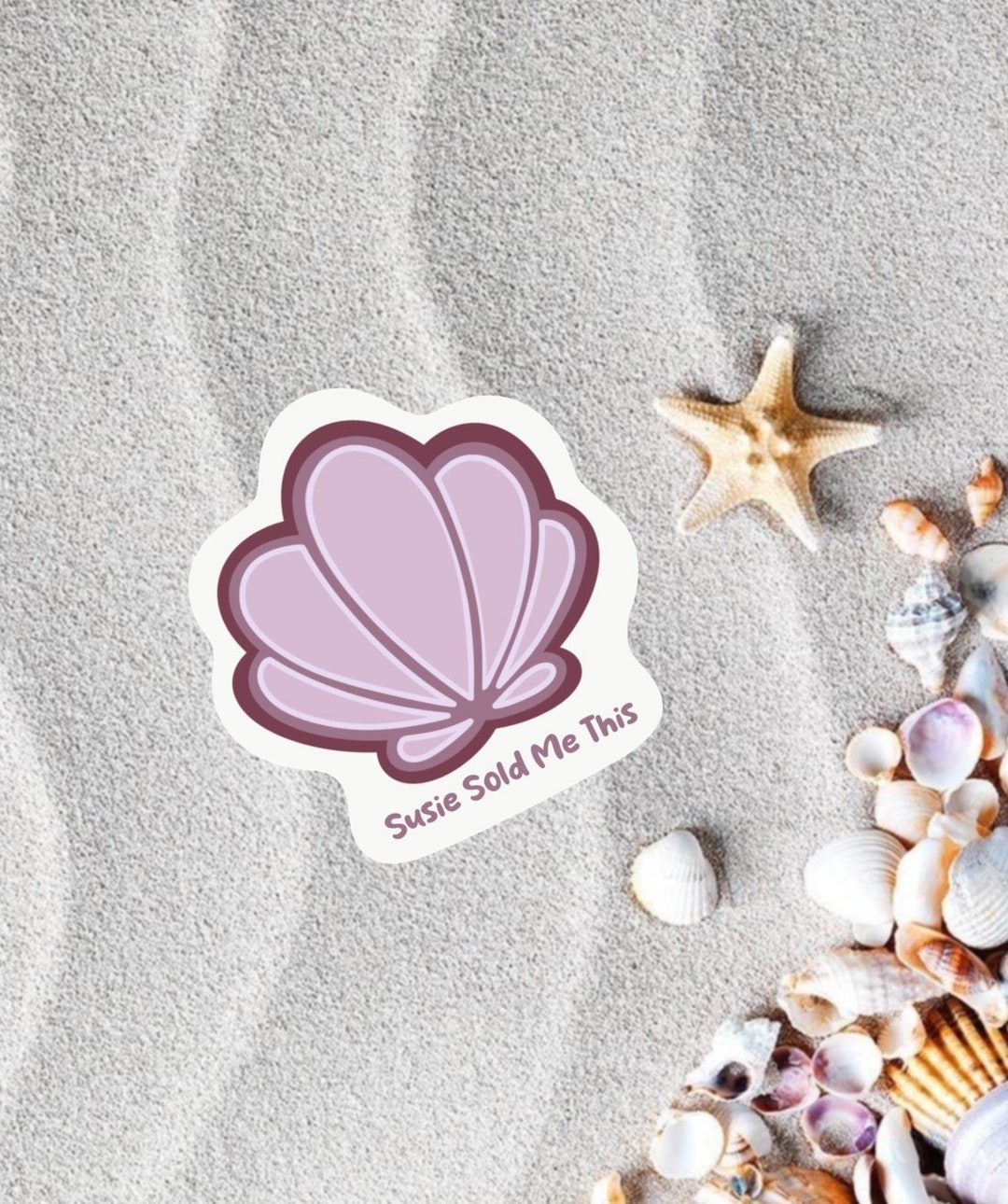 Seashell Sticker | Shell Sticker | Laptop Sticker | Water Bottle ...