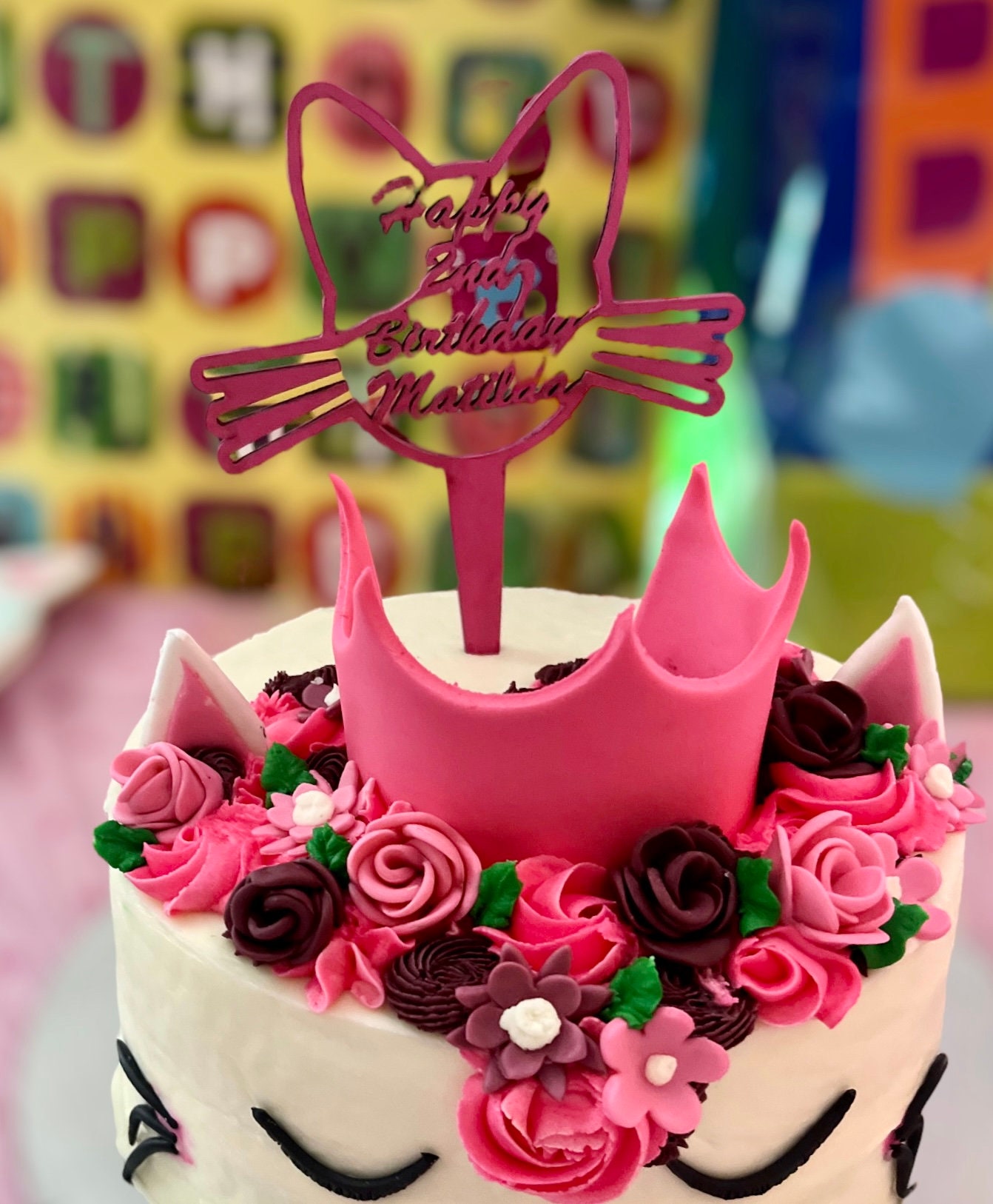 Cat Cake Topper Cat Birthday Cake Topper Kitty Cake Topper - Etsy