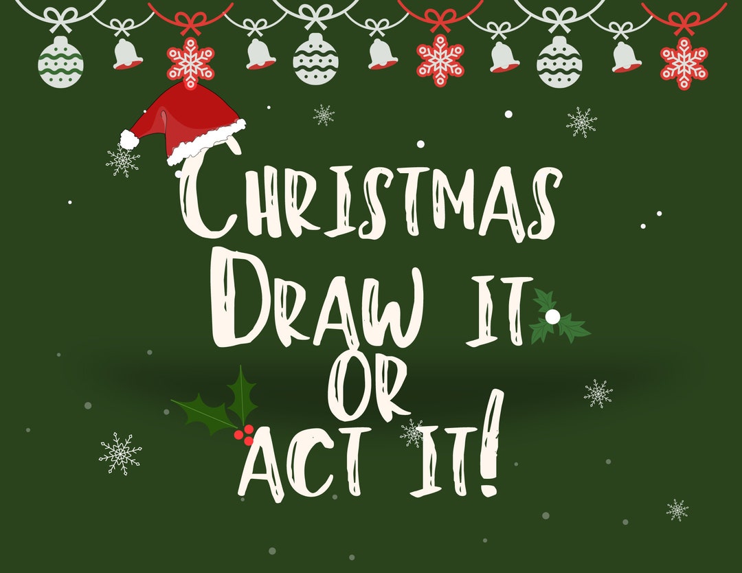Christmas Draw It or Act It - Etsy