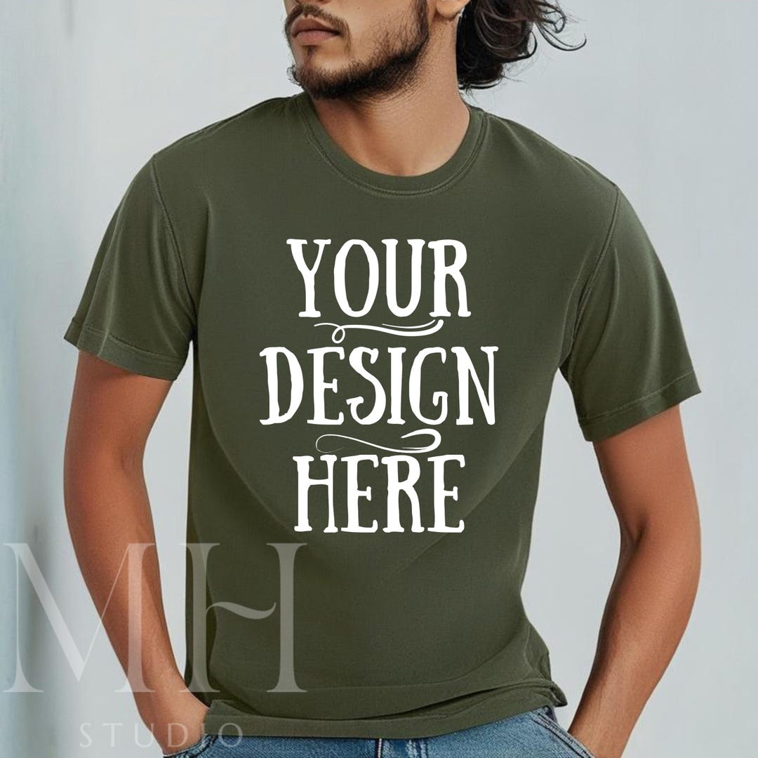 Comfort Colors C1717 Hemp T-shirt Mockup CC 1717 Hemp T-shirt Mock-up ...