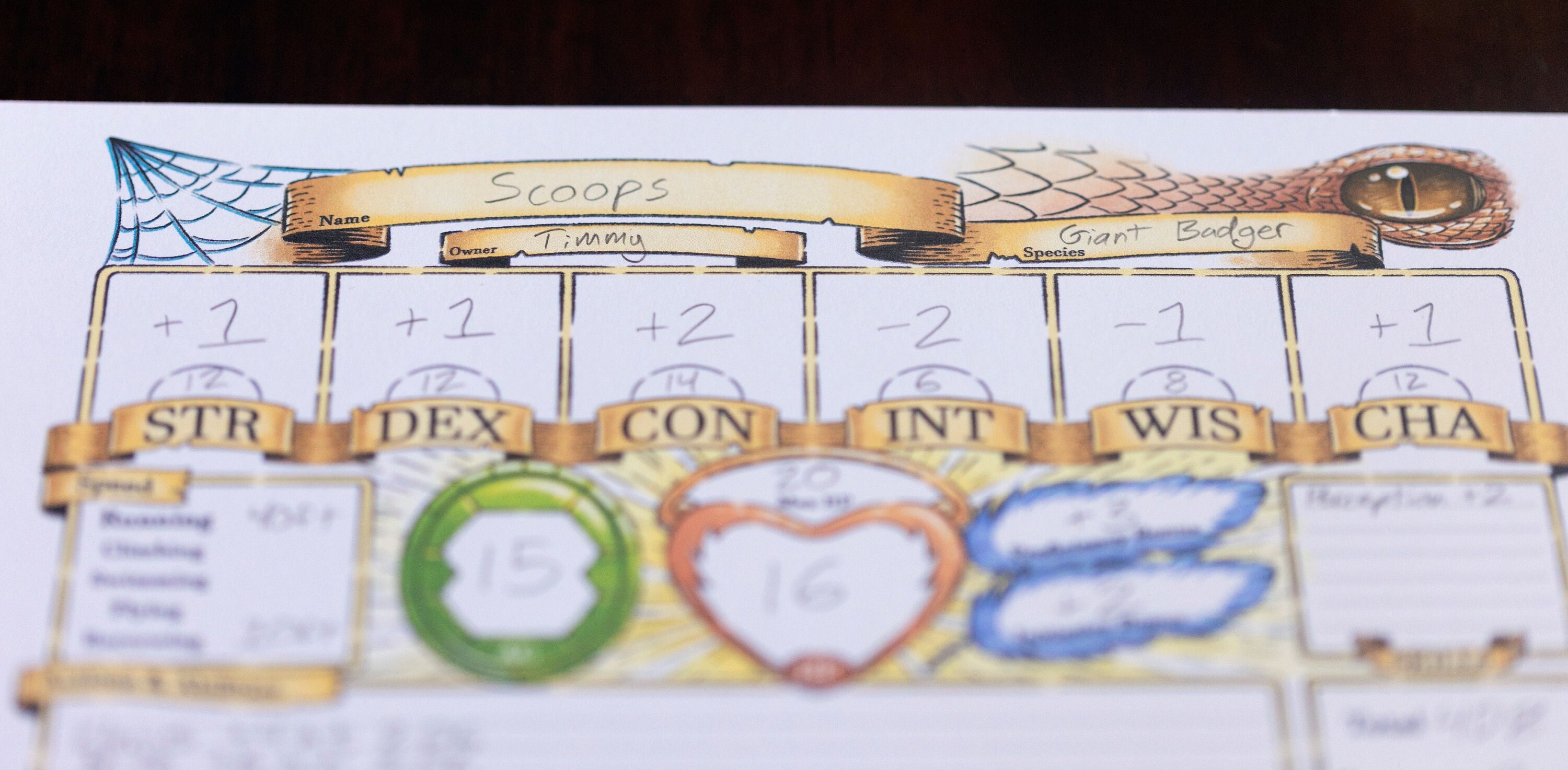 DND Hunter Pet Sheet (Instant Download) - Etsy