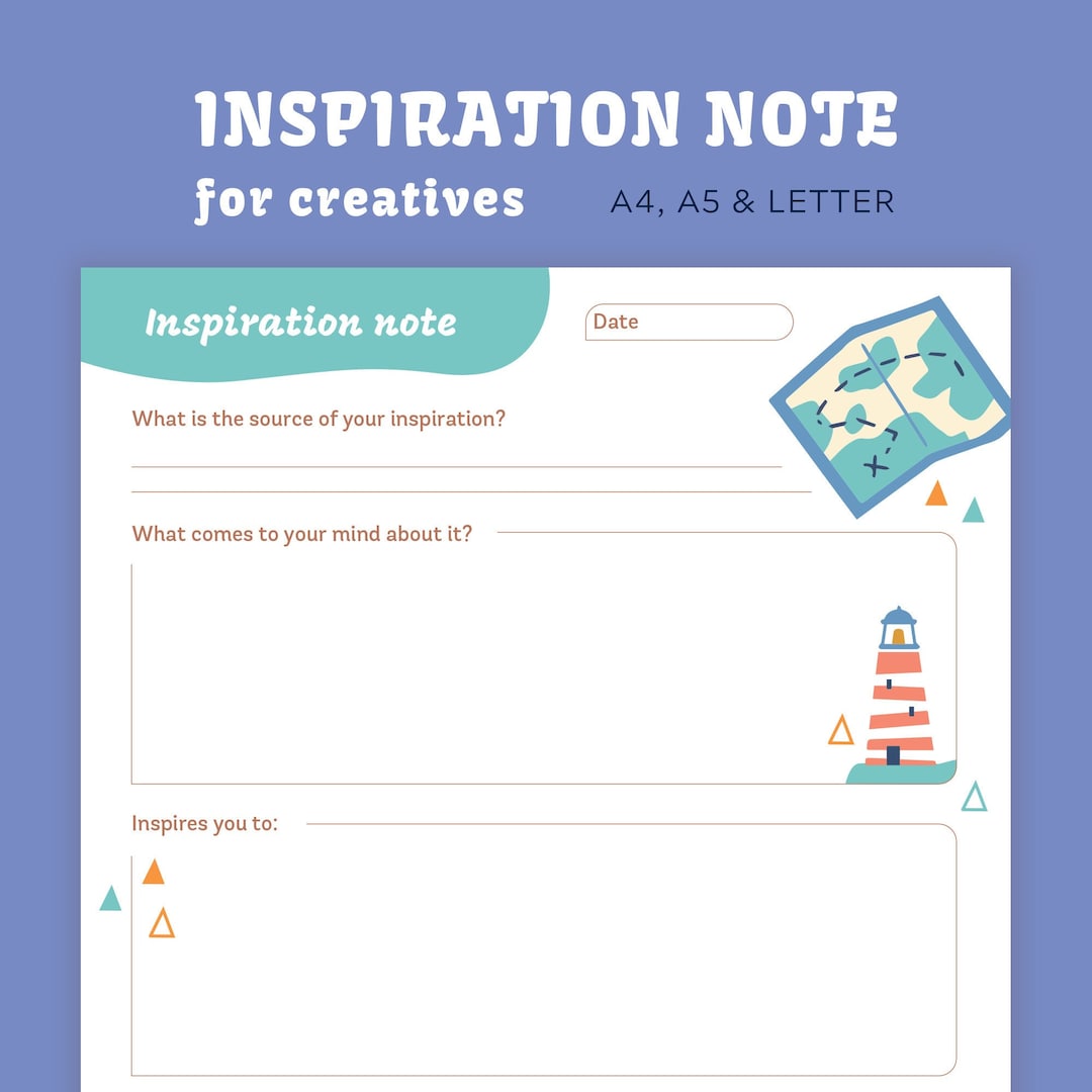 Inspiration Note for Creatives, Notes for Great Ideas - Etsy