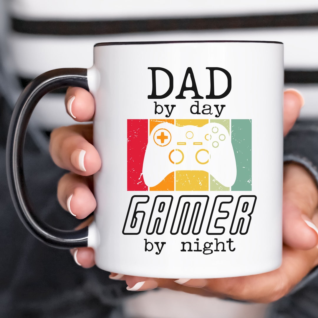 Father's Day Mug, Father's Day Gift, Dad by Day Gamer by Night Mug, Dad ...