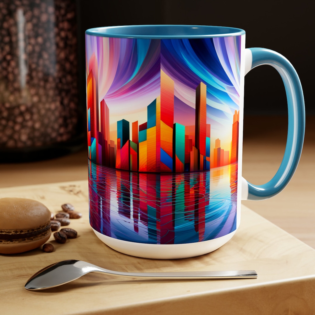 Coffee Mugs, Cute Mug Ceramic, Two-tone Coffee Mugs, Vaporwave ...