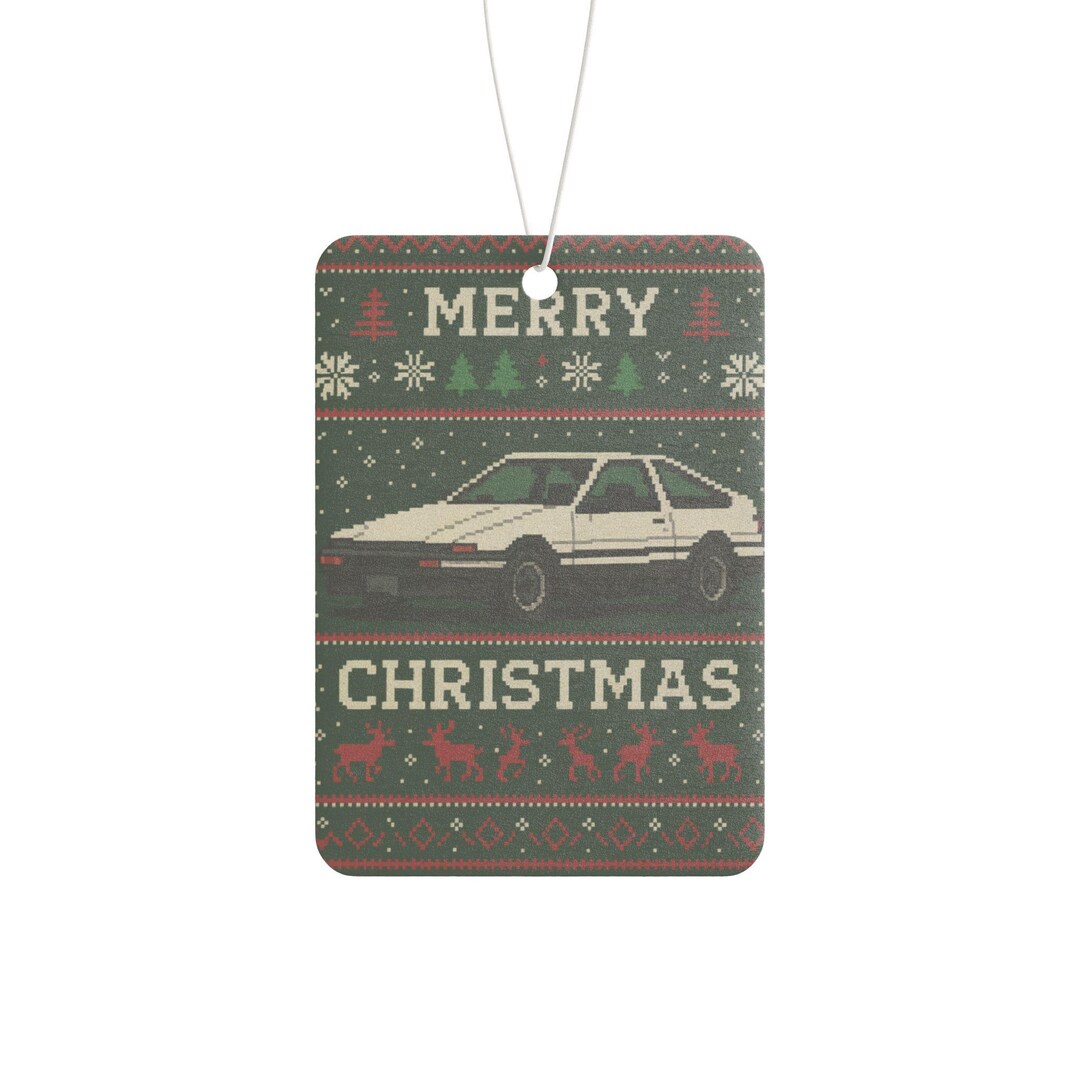 Merry Christmas Retro Car Air AE86 Freshener | Vintage Holiday Ugly ...