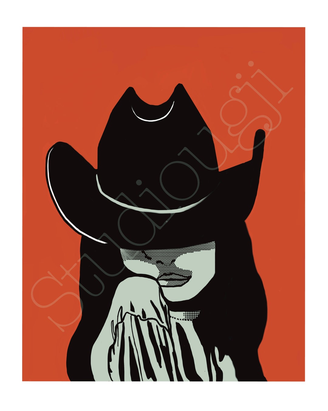 Western Gal Pop Art Digital Print - Etsy