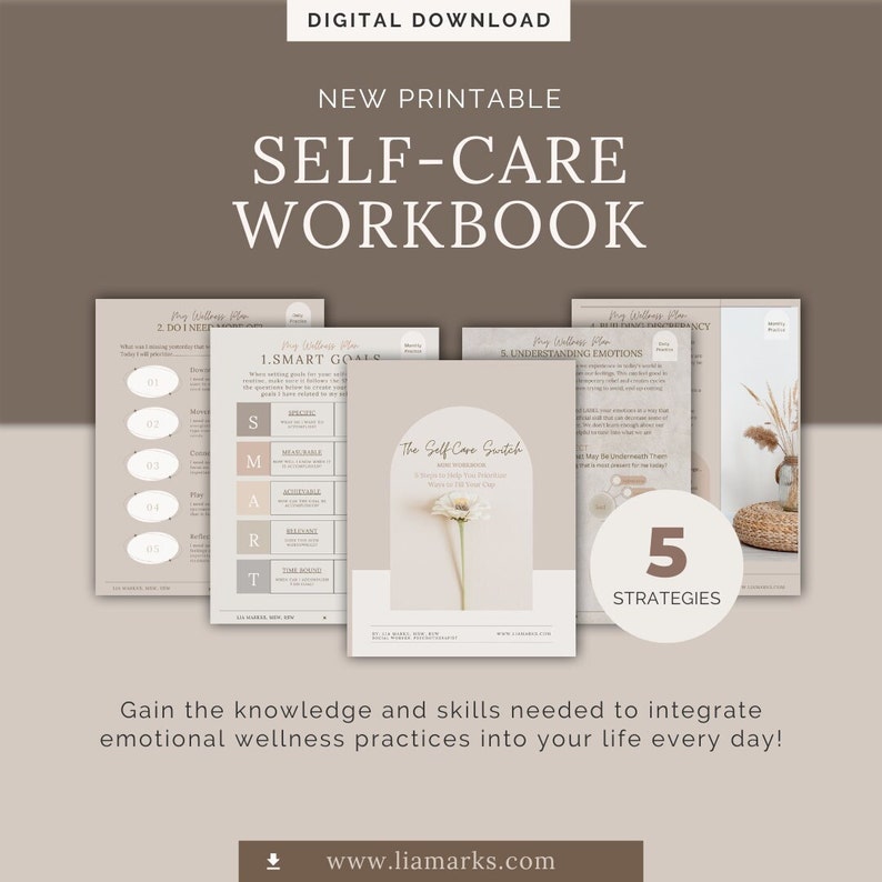 The Self-care Switch Mini Printable Workbook - 5 Steps to Help You ...