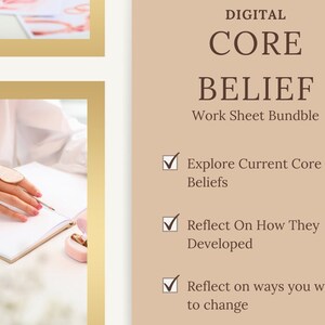 Core Beliefs Exploration Worksheets - CBT Therapist Created - Etsy