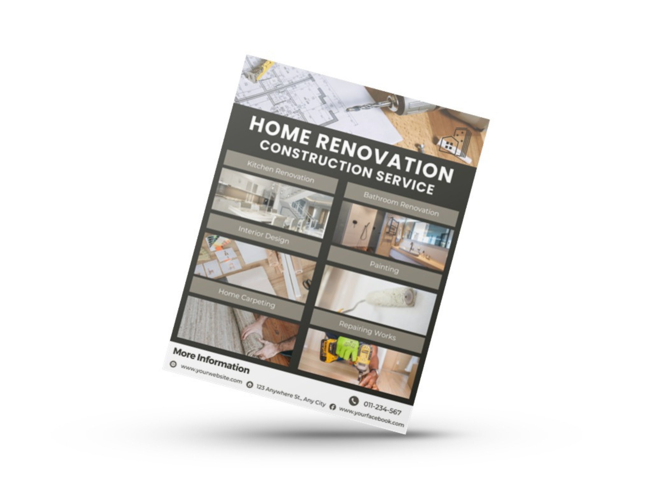 Construction Flyer Templates | General Contractor Flyer |handyman Flyer ...