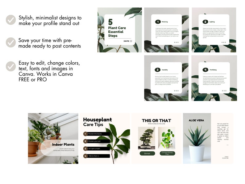 40 Instagram Plant Shop Canva Templates | Plant Store | Plants | Garden ...