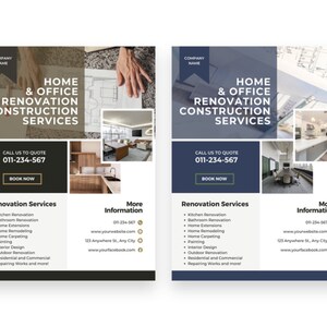 Contractor Flyer | Home Office Renovation Construction Service ...