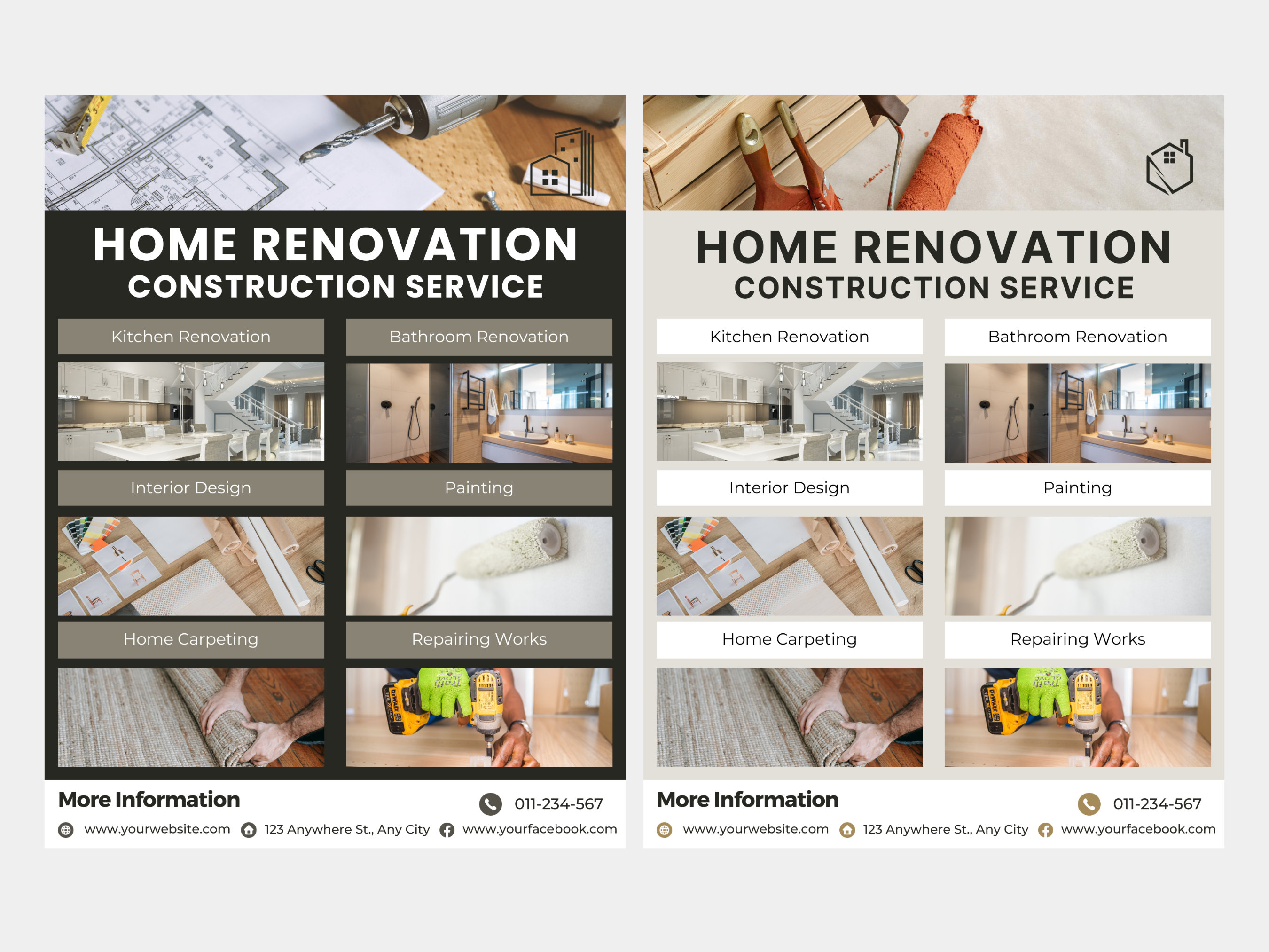 Construction Flyer Templates | General Contractor Flyer |handyman Flyer ...