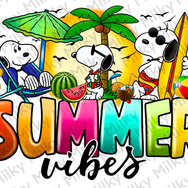 Snoopy Summer Svg - Etsy