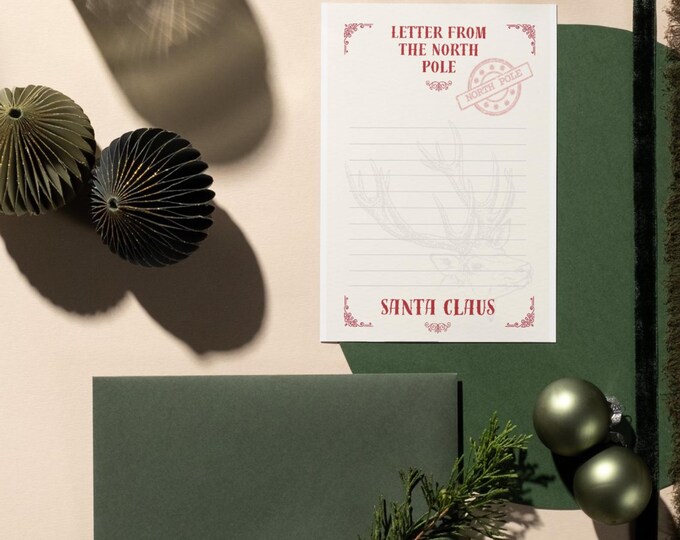 Personalized Letter From Santa, North Pole Printable (digital Download ...