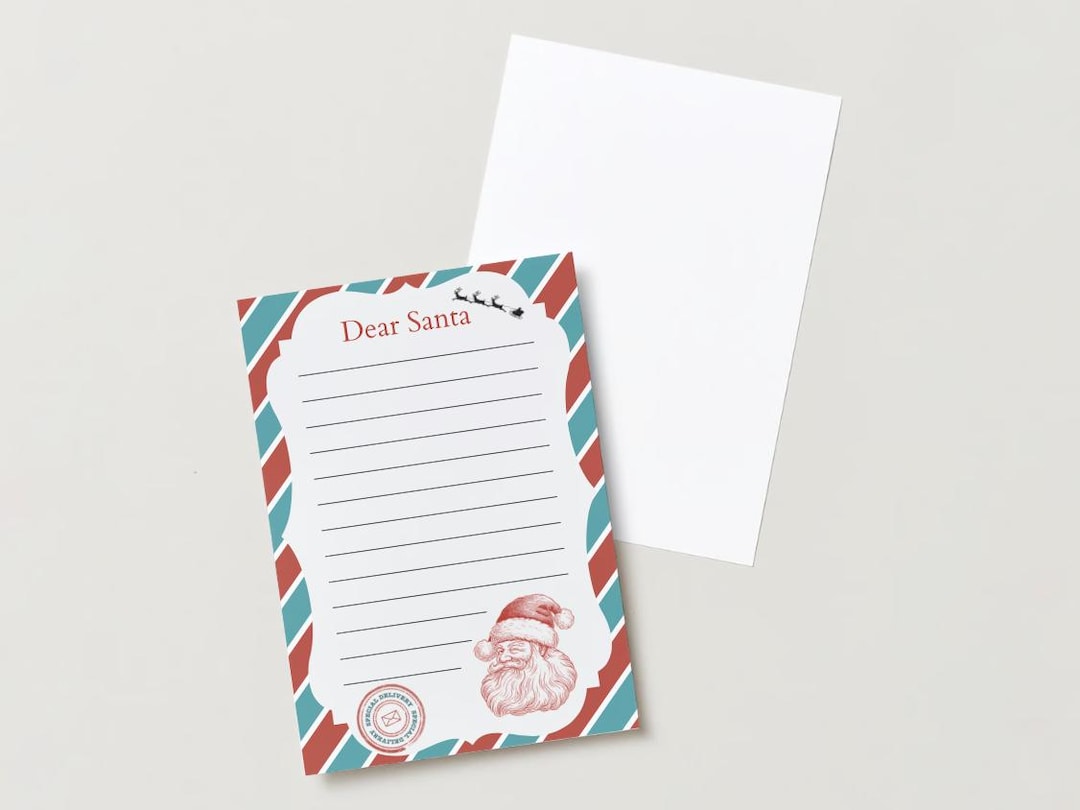 Printable Letter to Santa, Fillable Christmas Wish List (PDF) - Etsy