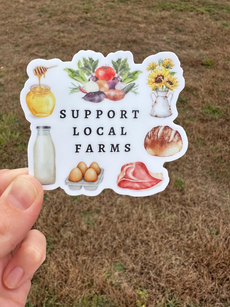 Support Local Farms Sticker - Etsy