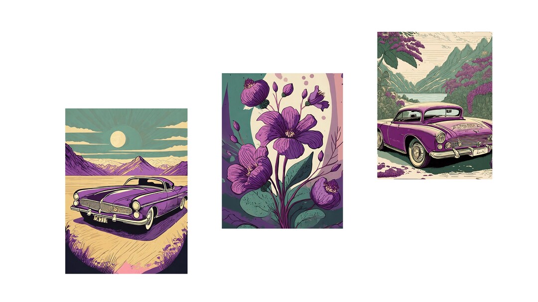 Purple Poster Collection/ Digital Poster/ Digital - Etsy