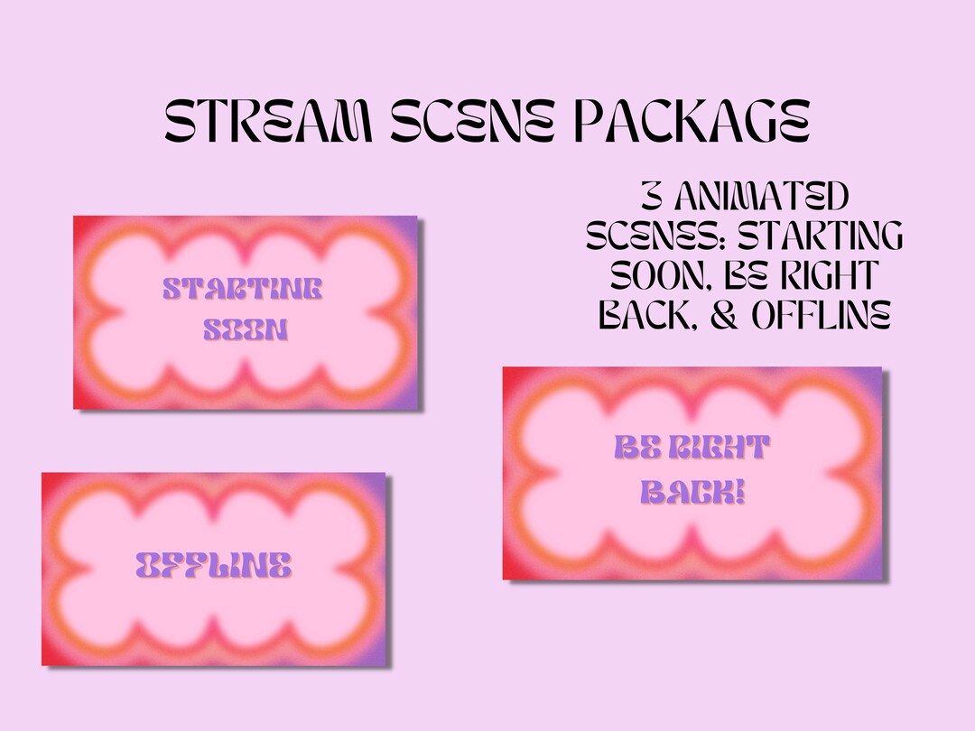 Twitch Streaming Aesthetic Red & Purple Starting Soon, Be Right Back ...