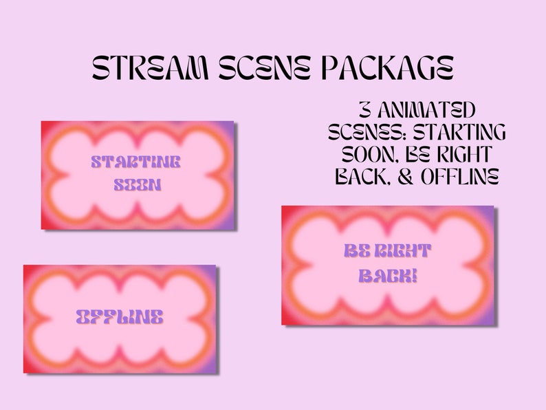 Twitch Streaming Aesthetic Red & Purple Starting Soon, Be Right Back ...