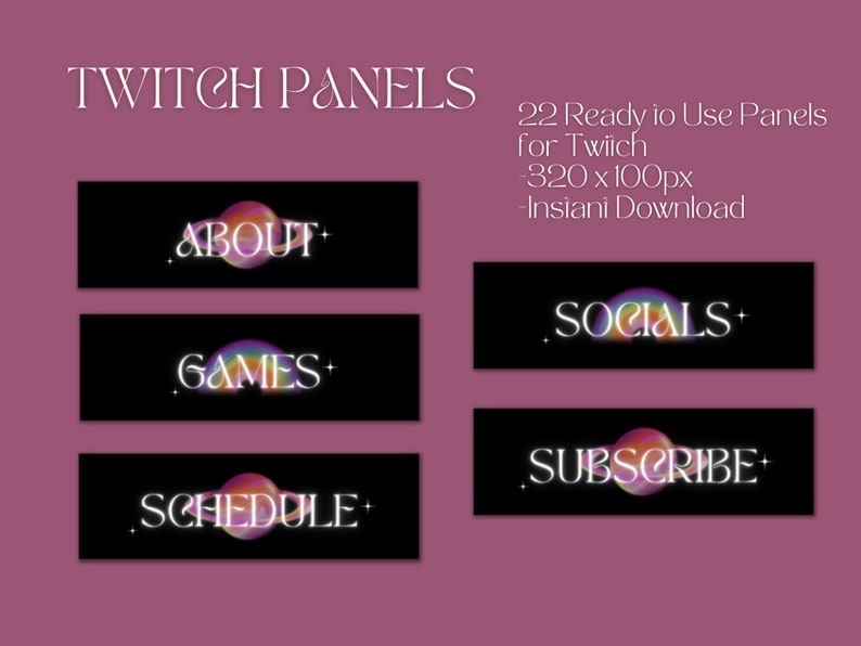 Cosmic Gradient Twitch Streaming Package: Scenes, Banner, & Panels - Etsy