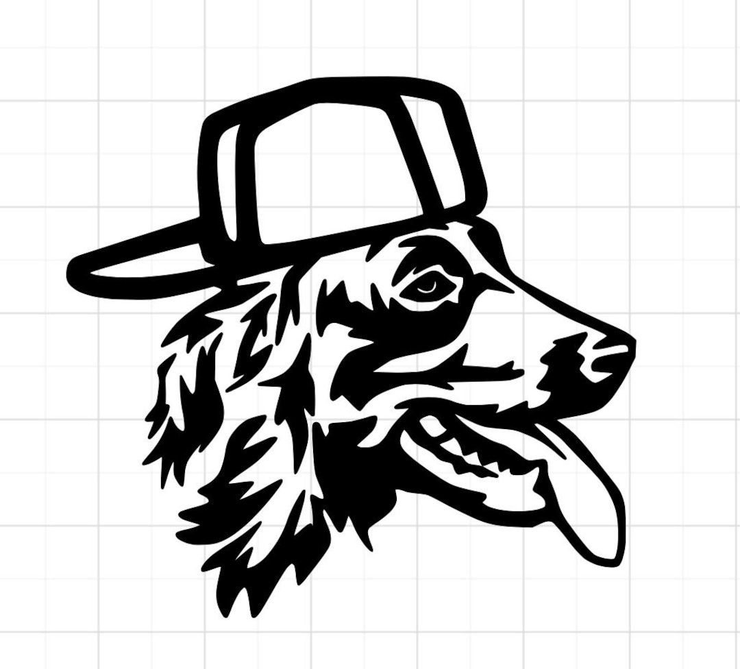 Dog With Hat Backwards - Etsy